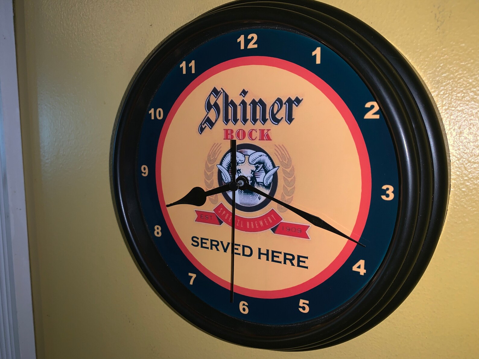 Shiner Bock Texas Beer Bar Advertising Wall Clock Sign | Etsy