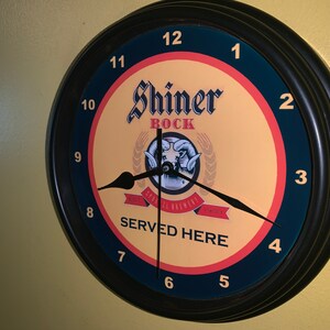 Shiner Bock Texas Beer Bar Advertising Wall Clock Sign - Etsy
