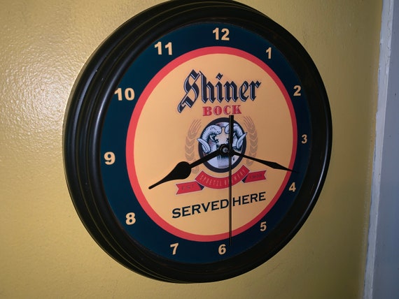 Shiner Bock Texas Beer Bar Advertising Wall Clock Sign - Etsy