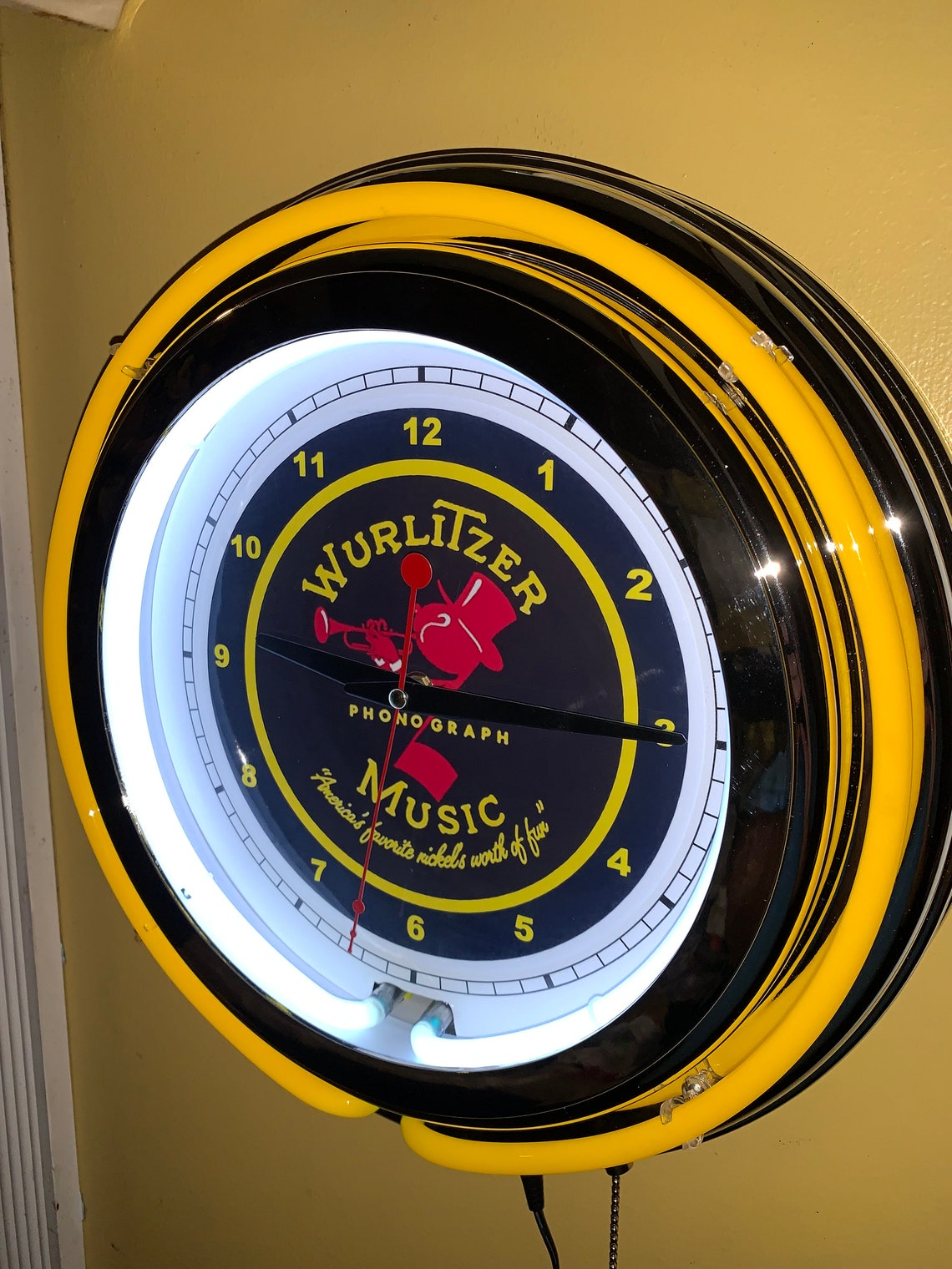 Wurlitzer Jukebox Phonograph Arcade Bar Advertising Man Cave YELLOW ...