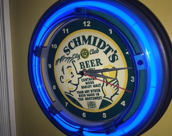 Schmidt Beer Clock | Etsy
