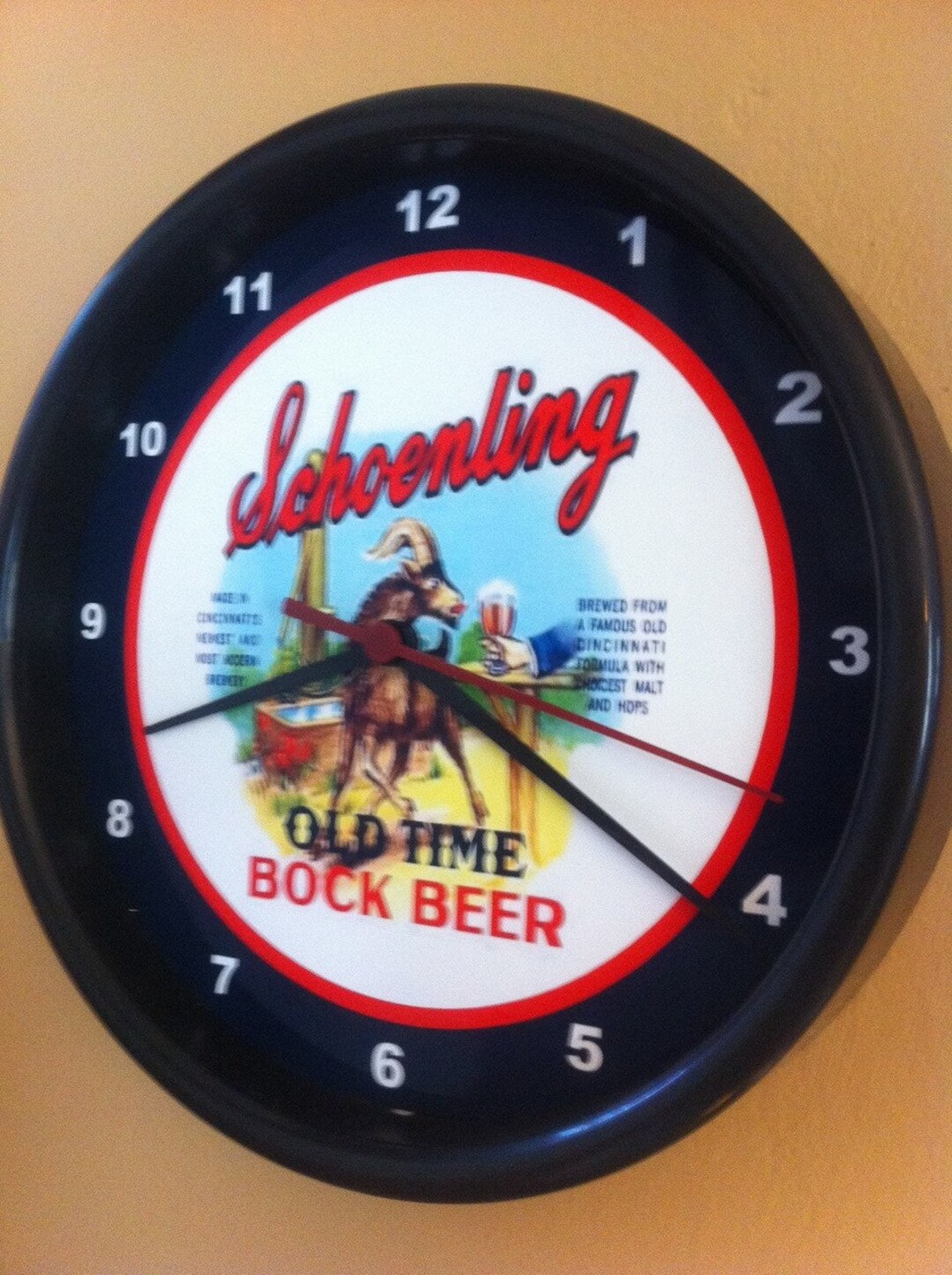 Schoenling Bock Beer Bar Advertising Wall Clock Sign - Etsy