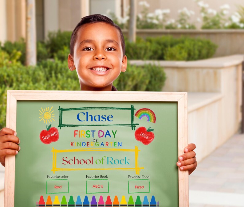 First Day of School Sign, Personalized School Sign, Printable Sign ...