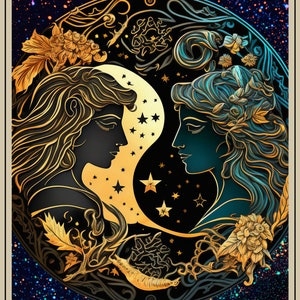 Zodiac Tarot Card Bundle PNG Sublimation Horoscope Design Celestial ...