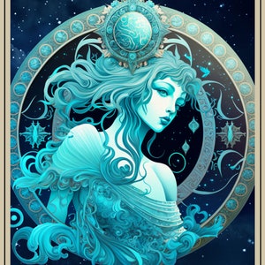 Zodiac Tarot Card Bundle PNG Sublimation Horoscope Design Celestial ...