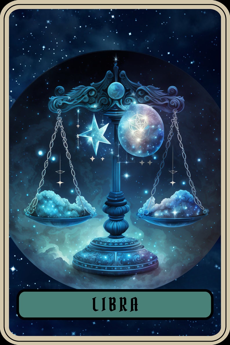 Zodiac Tarot Card Bundle PNG Sublimation Horoscope Design Celestial ...