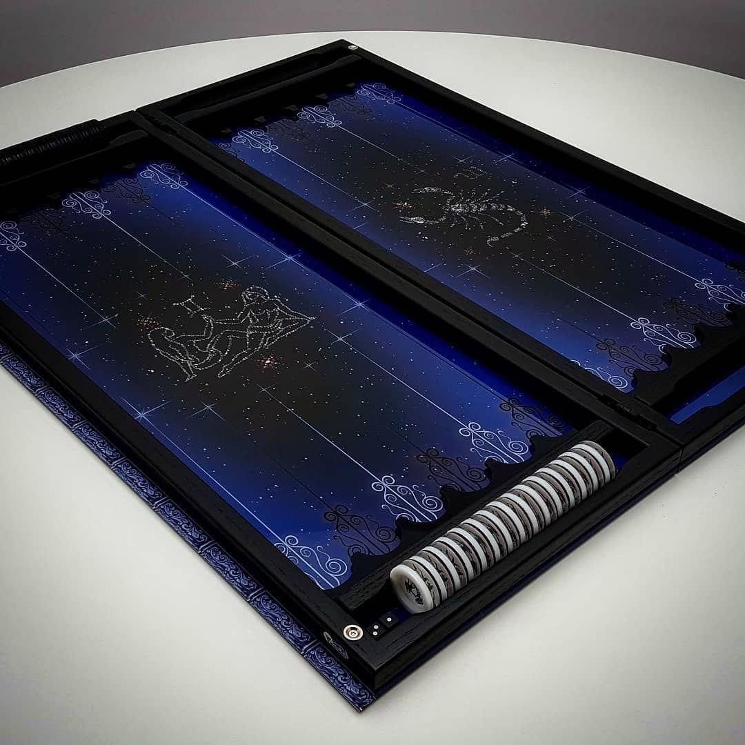 Space Glass Backgammon. Personalized Backgammon Set. Space - Etsy
