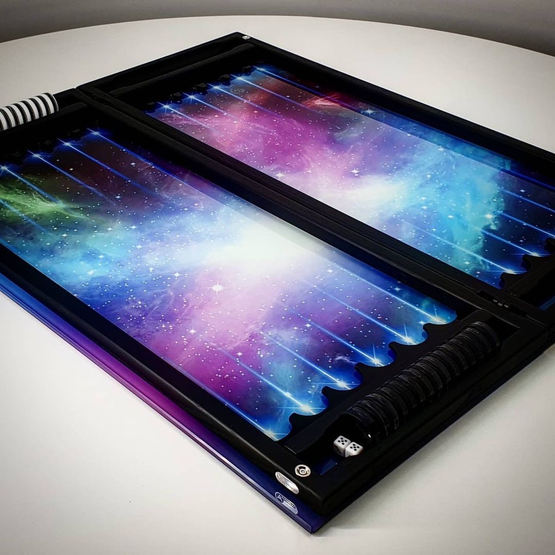 Space Glass Backgammon. Personalized Backgammon Set. Space - Etsy