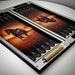 Metal Backgammon Set. Personalized Board and Chips. Unique Large ...