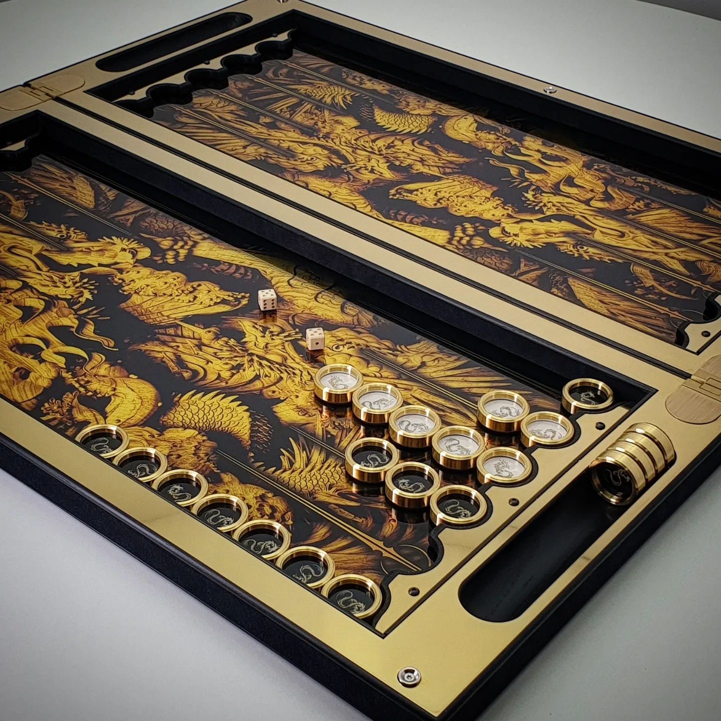 Custom Backgammon Set. Personalized Board and Pieces. Unique Board. Any Text or Image on Board ...