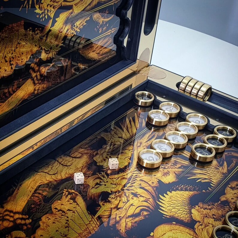 Custom Backgammon Set. Personalized Board and Pieces. Unique Board ...