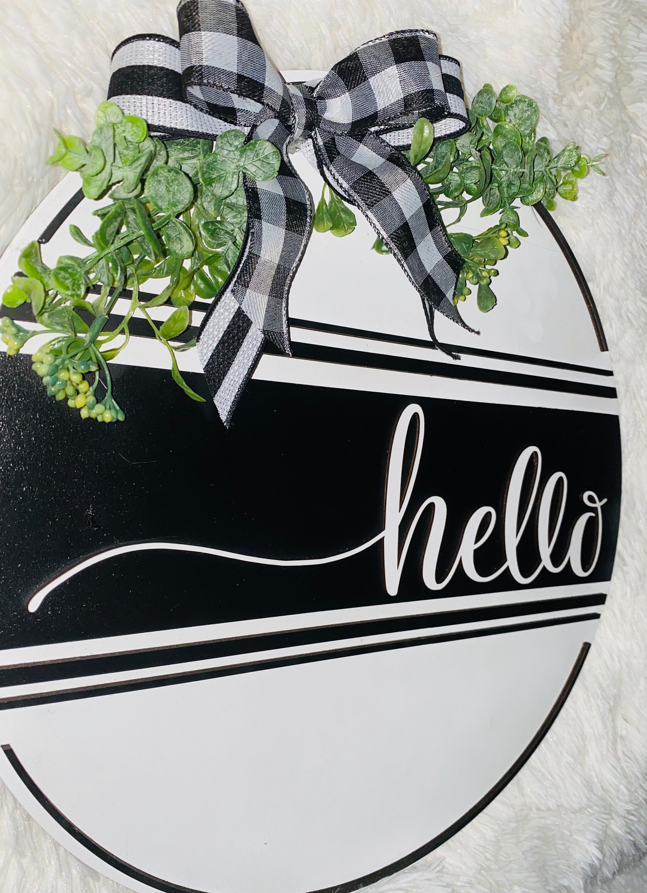 Hello Door Hanger Farmhouse Door Hanger Rustic Door Hanger | Etsy