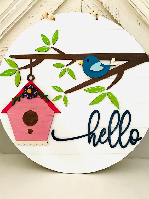 Spring Door Hanger Summer Door Hanger Whimsical Door Hanger | Etsy