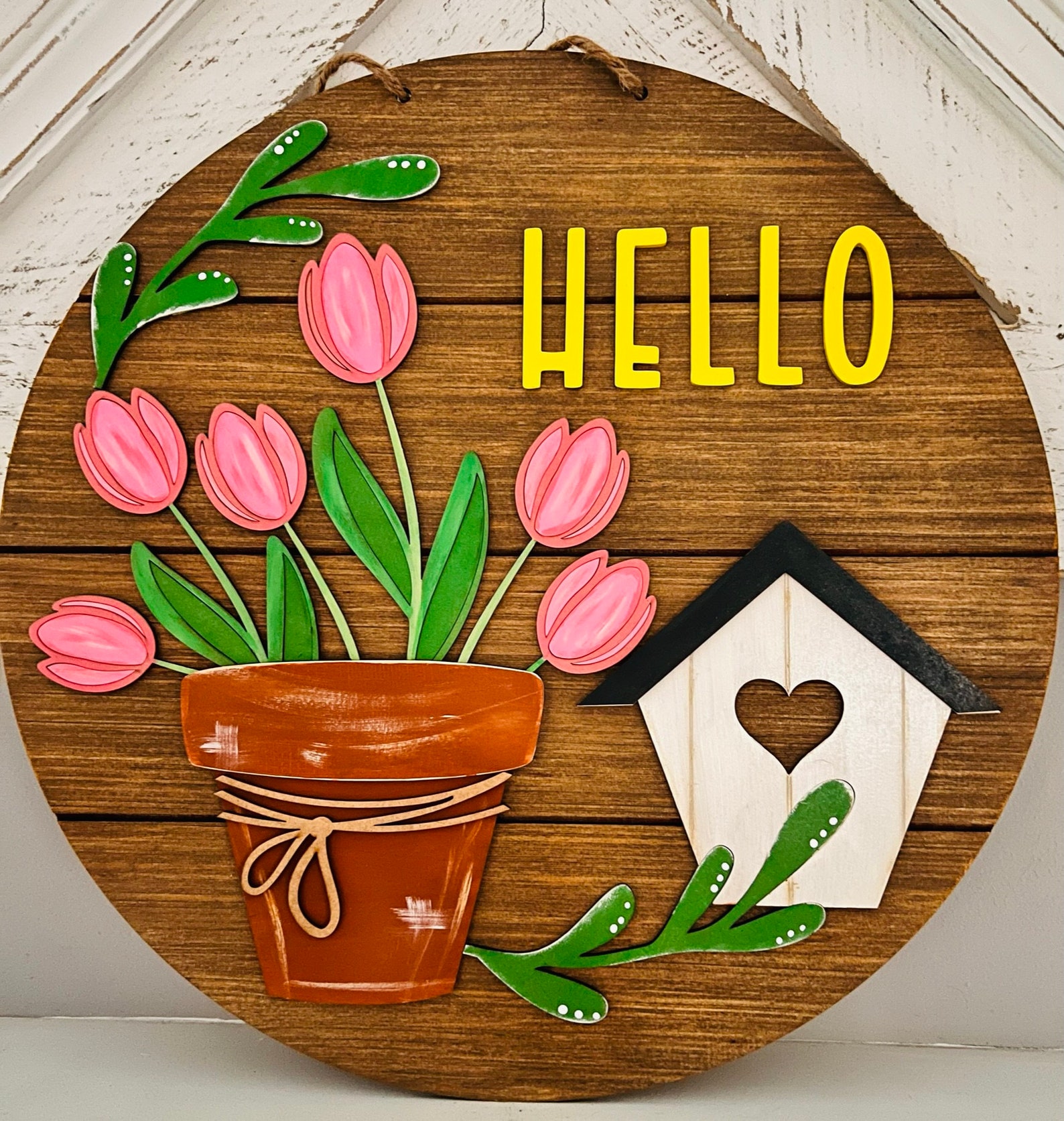 Spring Door Hanger Summer Door Hanger Tulip Door Hanger - Etsy