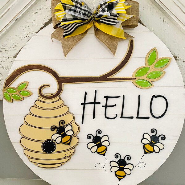 Bee Door Sign - Etsy
