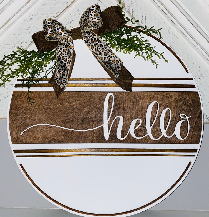 Hello Door Hanger Farmhouse Door Hanger Rustic Door Hanger - Etsy