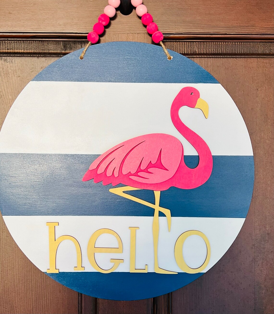 Hello Flamingo Door Hanger Flamingo Door Decor Flamingo Door - Etsy