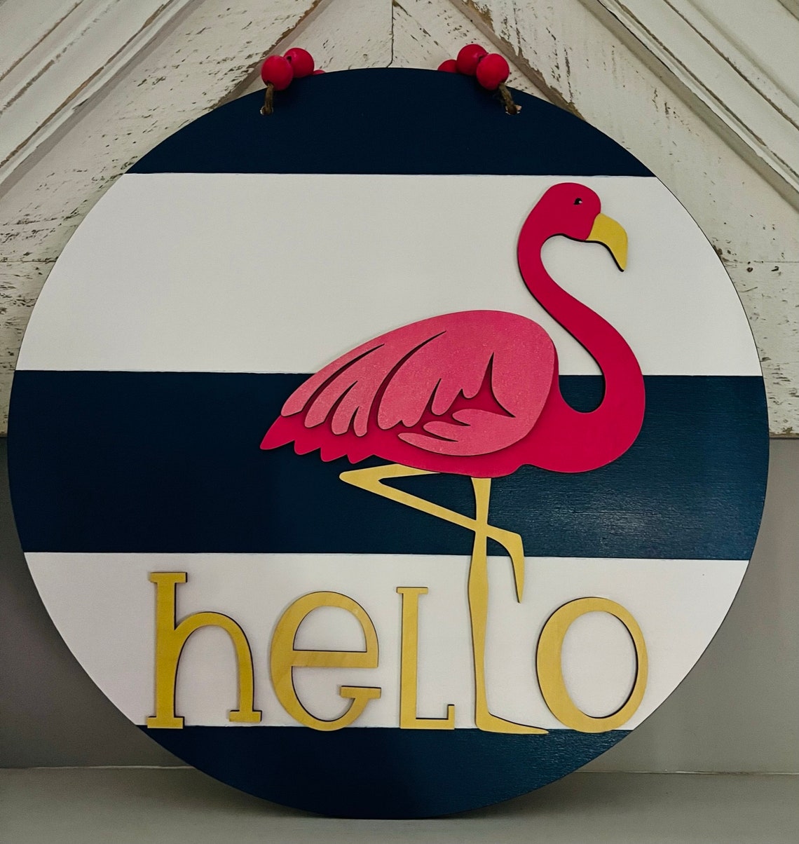 Hello Flamingo Door Hanger Flamingo Door Decor Flamingo Door - Etsy