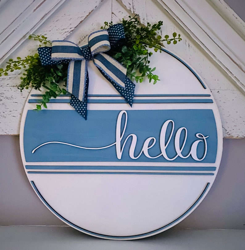 Hello Door Hanger Farmhouse Door Hanger Rustic Door Hanger - Etsy