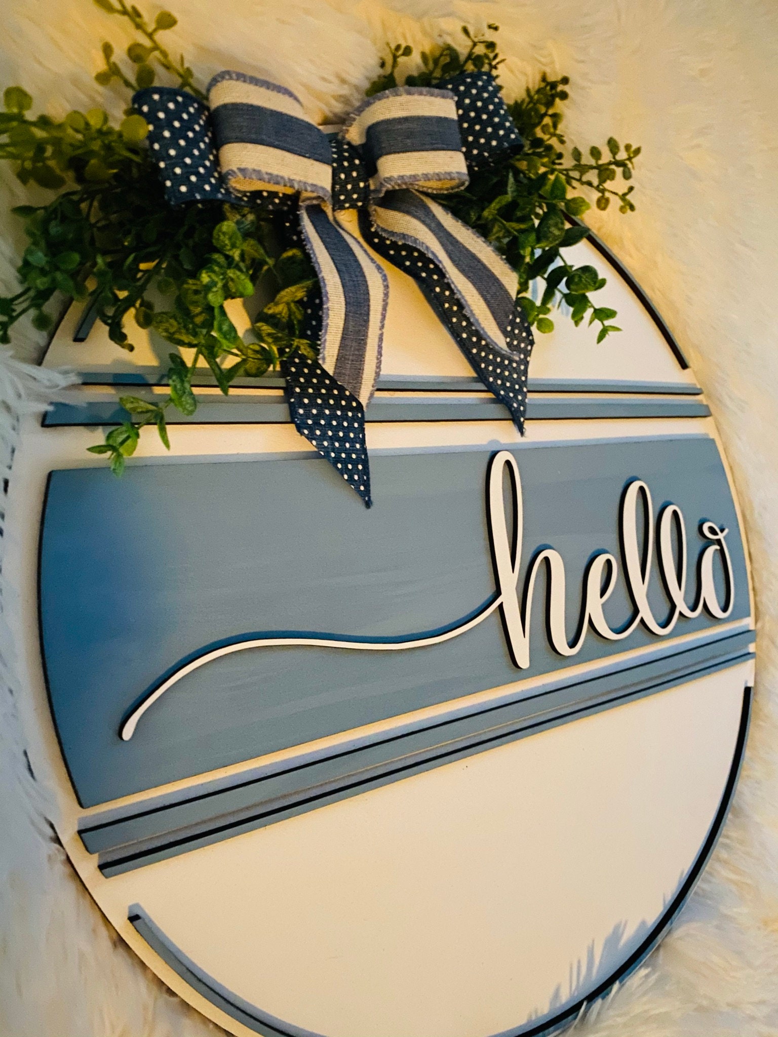 Hello Door Hanger Farmhouse Door Hanger Rustic Door Hanger | Etsy