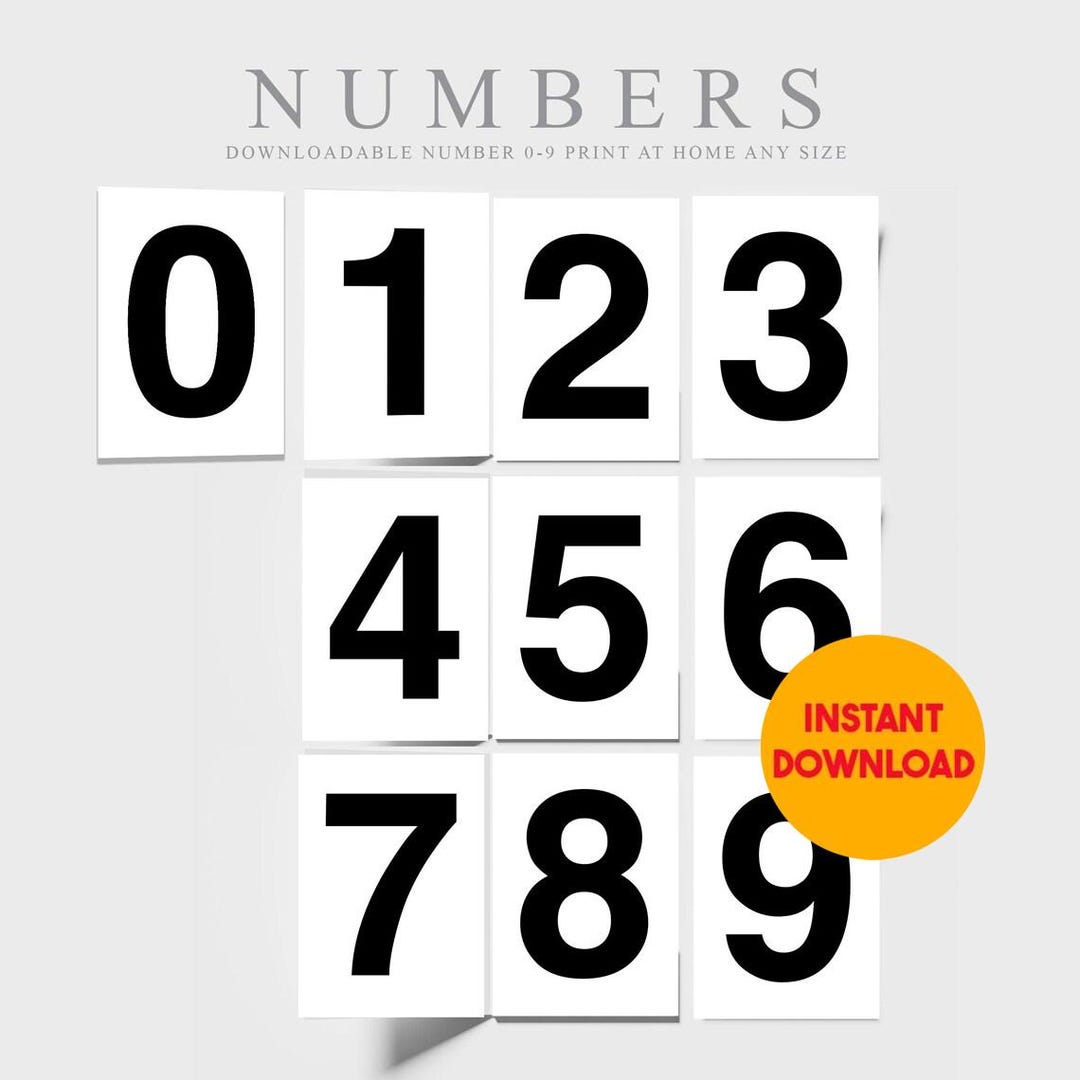 Number Set 0-9 Ideal Home Printout Score Cards Multi Page PDF File - Etsy