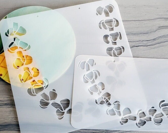 Puakenikeni Hawaiian Flower Lei Stencil Pattern - Cake Decorating ...