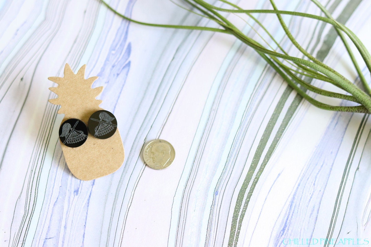 Samoan Fue To'oto'o and Tanoa Black Acrylic Stud - Etsy