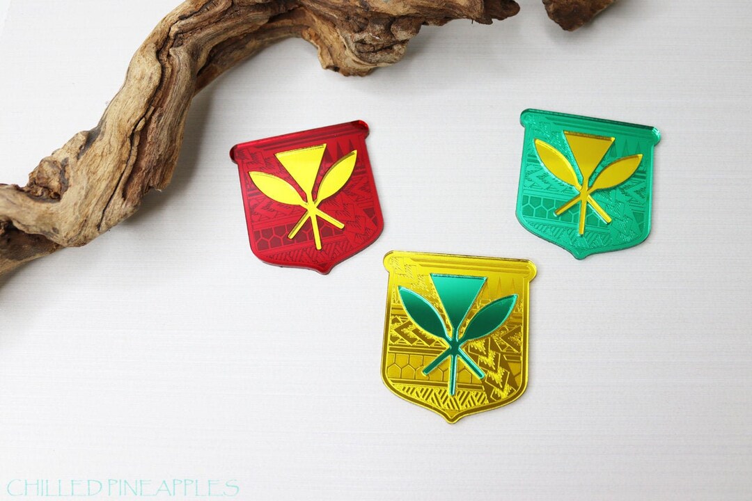 Hawaiian Kanaka Maoli Shield Polynesian Tribal Acrylic Mirror Sticker ...