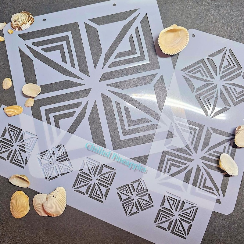 Flower Quilting Stencils - Etsy