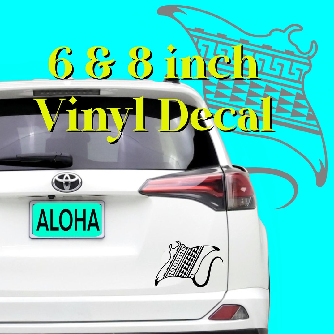 Manta Ray Decal Polynesian Sticker Hawaiian Hāhālua Vinyl Bumper ...