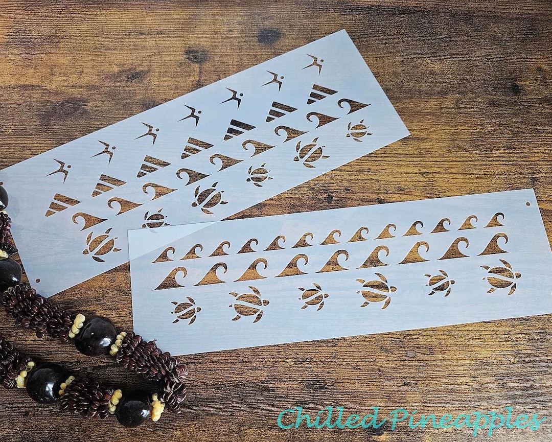 Polynesian Tribal Reusable Stencil Pattern DIY Cakes Painting Fake ...