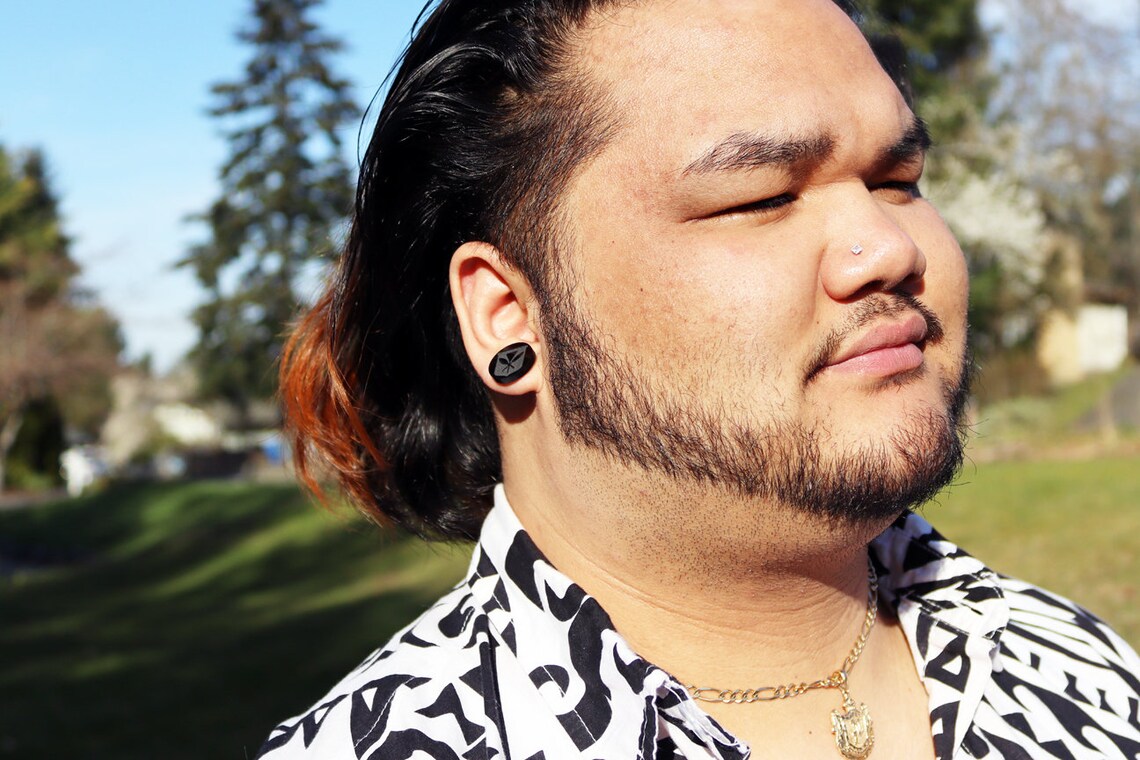 Samoan Fue To'oto'o and Tanoa Black Acrylic Stud - Etsy India