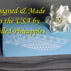 Polynesian Tribal Decal Tiare Flower Tahitian Gardenia Vinyl Bumper ...