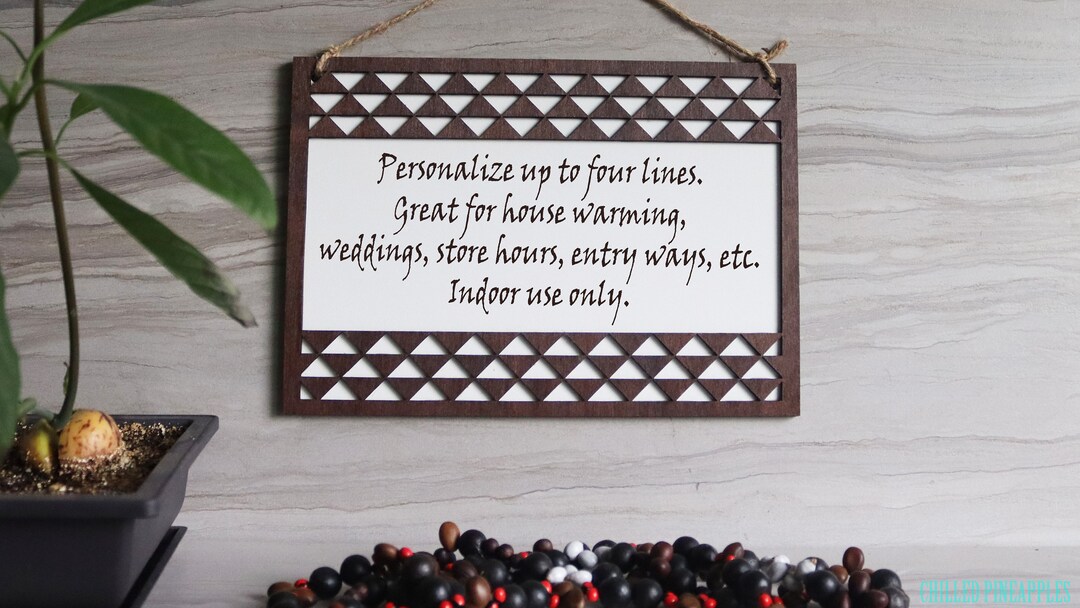 Personalized, Stacked, Polynesian Tribal Triangles, Indoor Sign ...