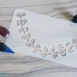 Puakenikeni Hawaiian Flower Lei Stencil Pattern - Cake Decorating ...