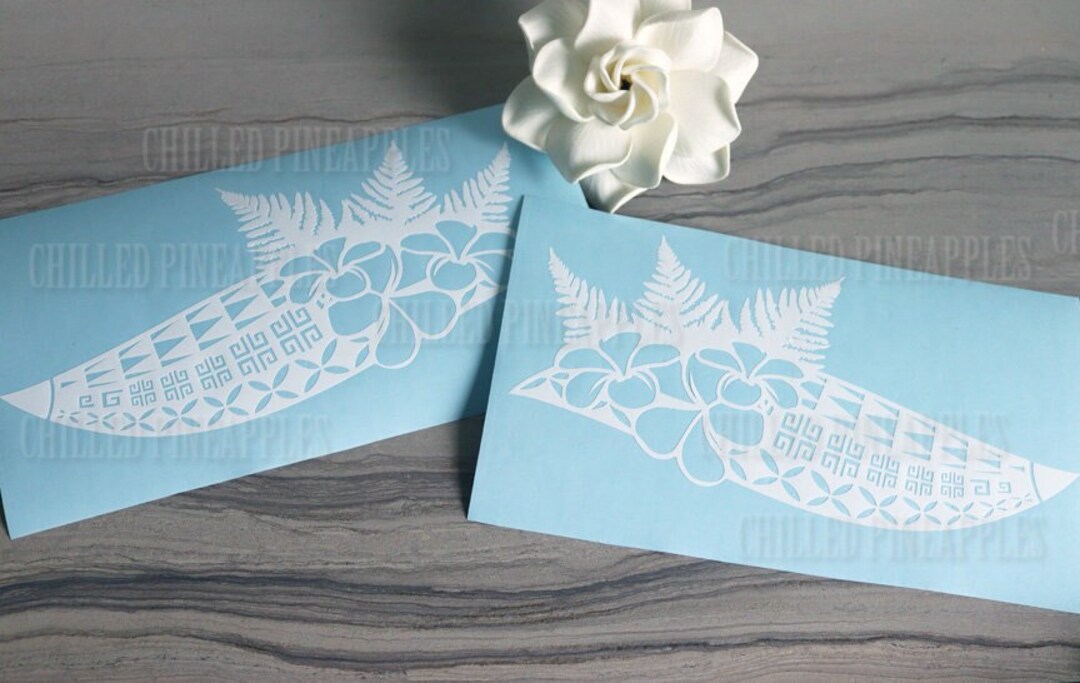 Polynesian Tribal Decal Plumeria Flower and Ferns Palapalai Koru Vinyl ...