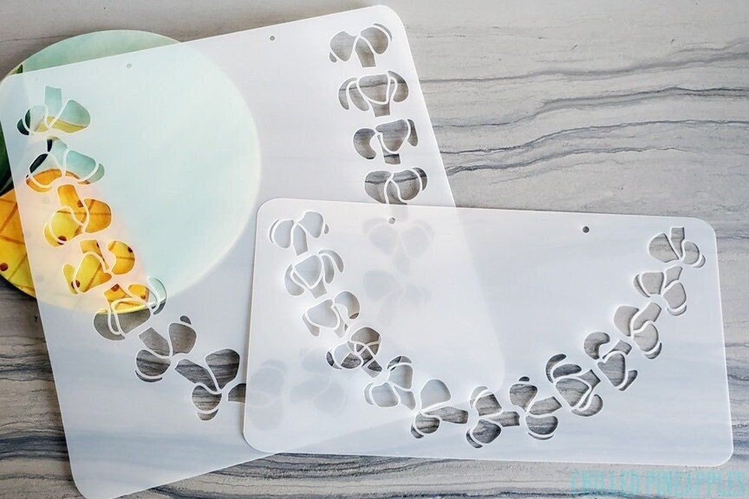 Puakenikeni Hawaiian Flower Lei Stencil Pattern - Cake Decorating ...