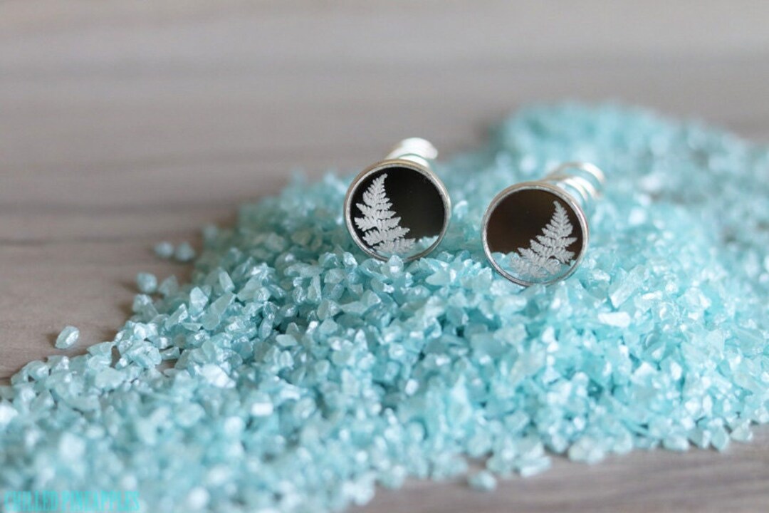 Fern, Palapalai, Koru Frond, Leaf Set of Two - Gold or Silver Mirror ...