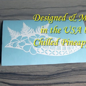 Polynesian Tribal Decal Plumeria Flower and Ferns Palapalai Koru Vinyl ...