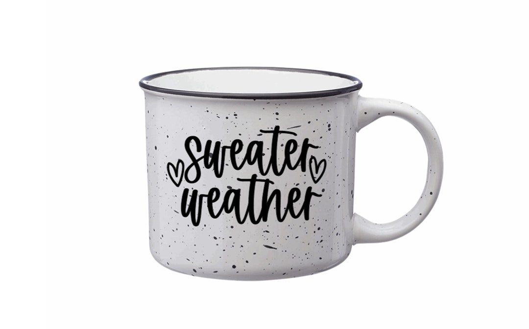 Sweater Weather Mug, Campfire Mug, Camping Mug, Ceramic Coffee Mug, Mom ...