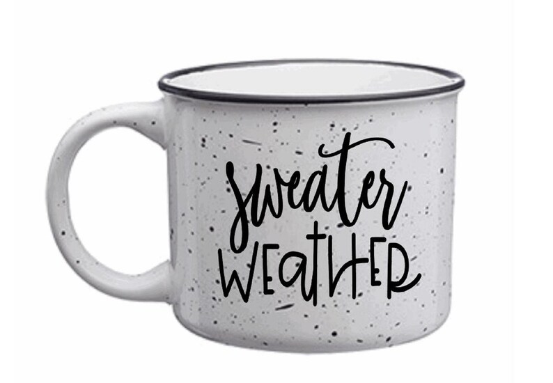 Sweater Weather Mug Campfire Mug Camping Mug Ceramic Coffee - Etsy