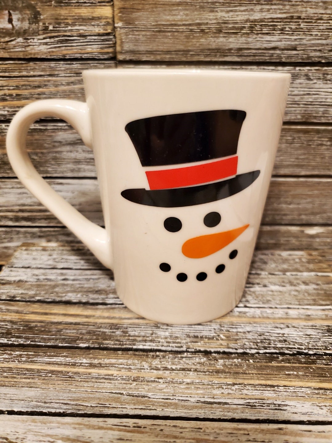 Snowman Mug White Mug Christmas Mug Winter Mug Holiday - Etsy