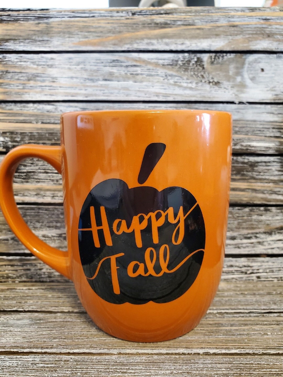 Happy Fall Yall Orange Coffee Mug Happy Fall Pumpkin Mug - Etsy