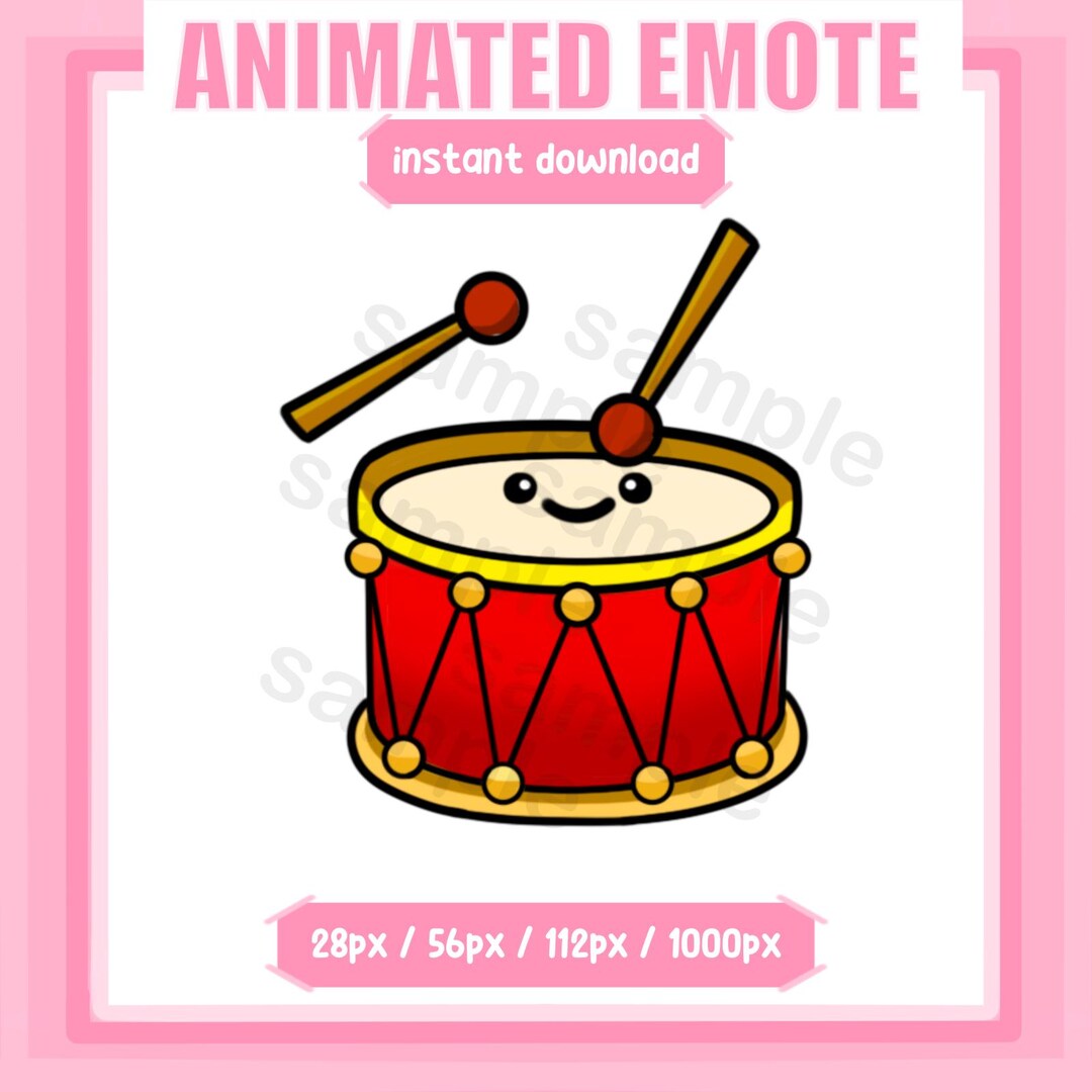 ANIMATED Emote | Drum Roll Emote | Instant Download | Twitch, Discord ...