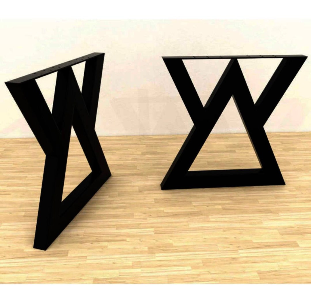 Heavy Duty Kitchen Steel Table Legs set of 2 Legs, Metal Dining Table ...