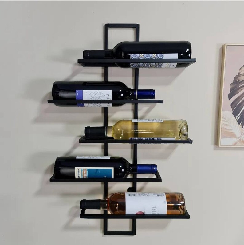 Wall Mounted Wine Rack , Wine Holder, Metal Wine Rack, Wall Mount Wine ...