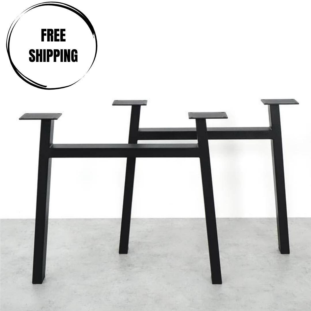 Turdy Steel Table Leg Set (2 Pieces) - Ideal for Kitchen and Dining ...