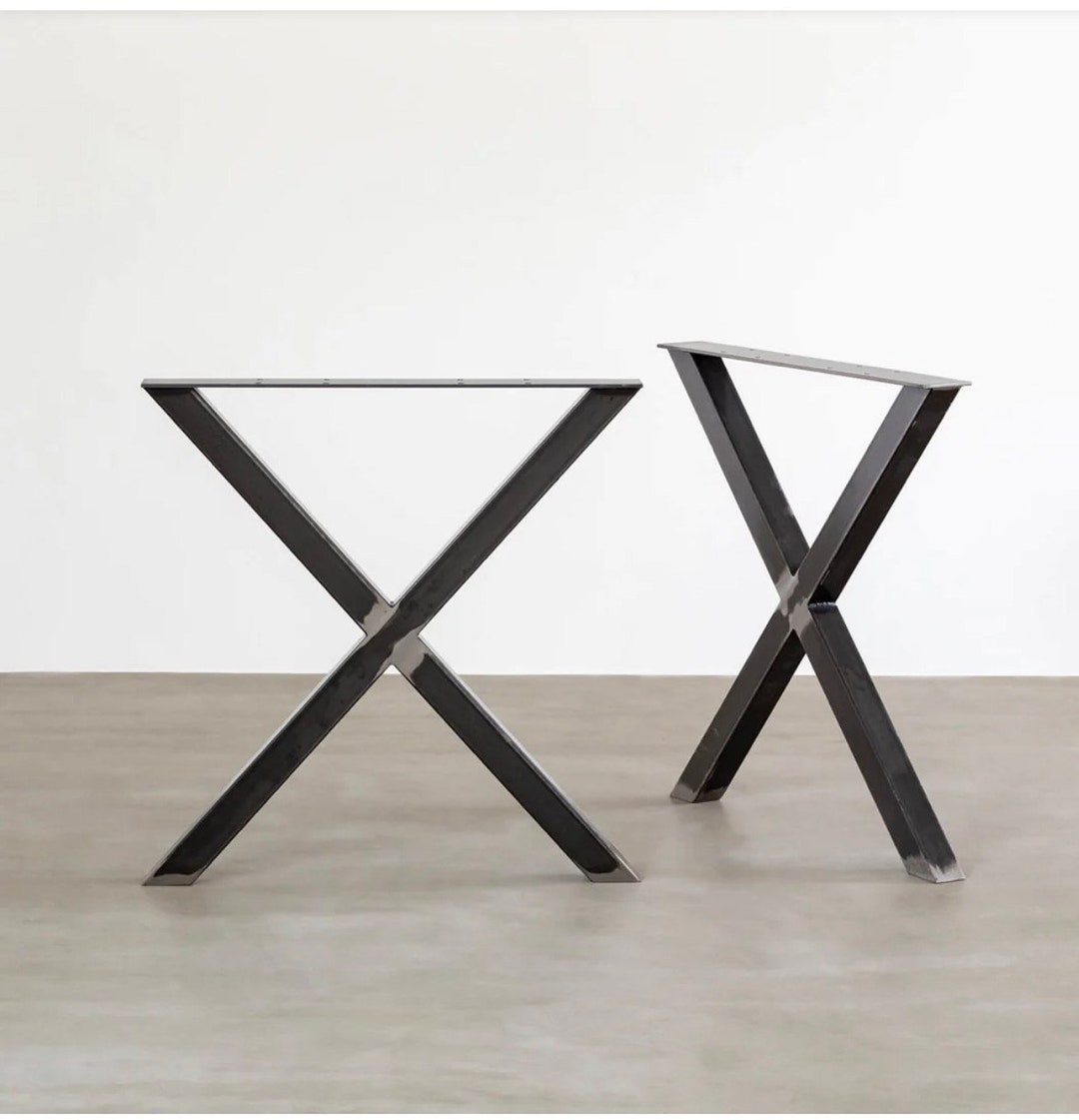 Heavy Duty Kitchen Steel Table Legs (set of 2 Legs), Metal Dining Table ...