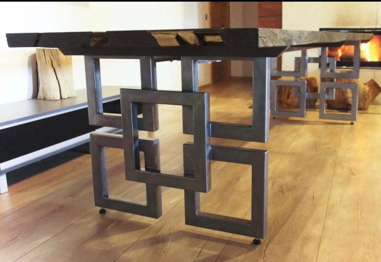 Heavy Duty Steel Table Legs (set of 2): Metal Dining, Coffee Table - Etsy