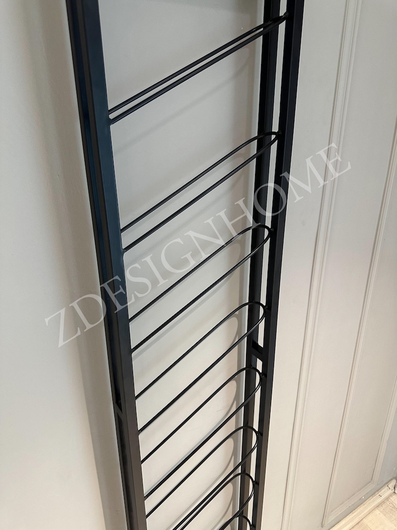 Wall-mounted Black Metal Wine Rack: Modern Home Bar Decor - Etsy